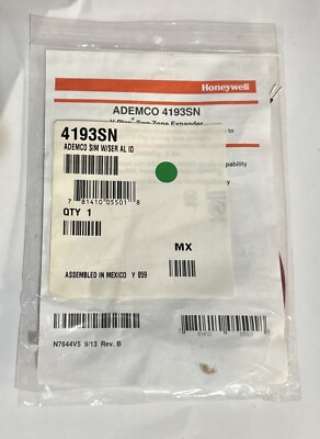 Honeywell Ademco 4193SN V-Plex 2 Zone Expander SIM with Serial # ID | eBay