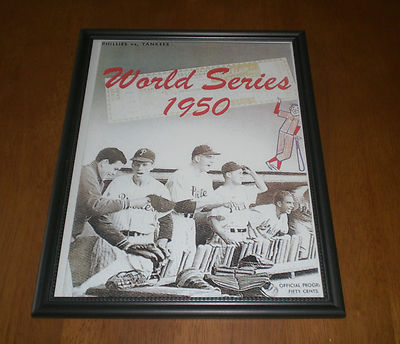 1950 PHILLIES vs NEW YORK YANKEES FRAMED WORLD SERIES PROGRAM PRINT | eBay