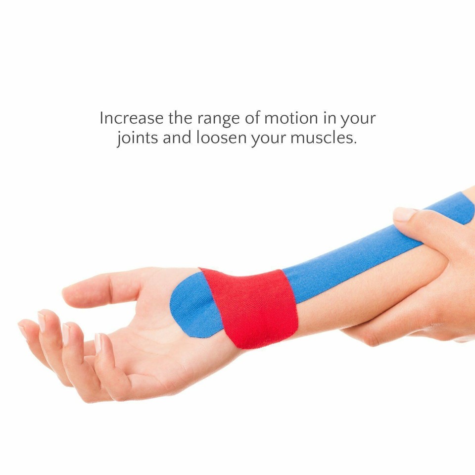 6Pack 5M Athletic Elastic Physio Sports Kinesiology Rock Tape Muscle ...