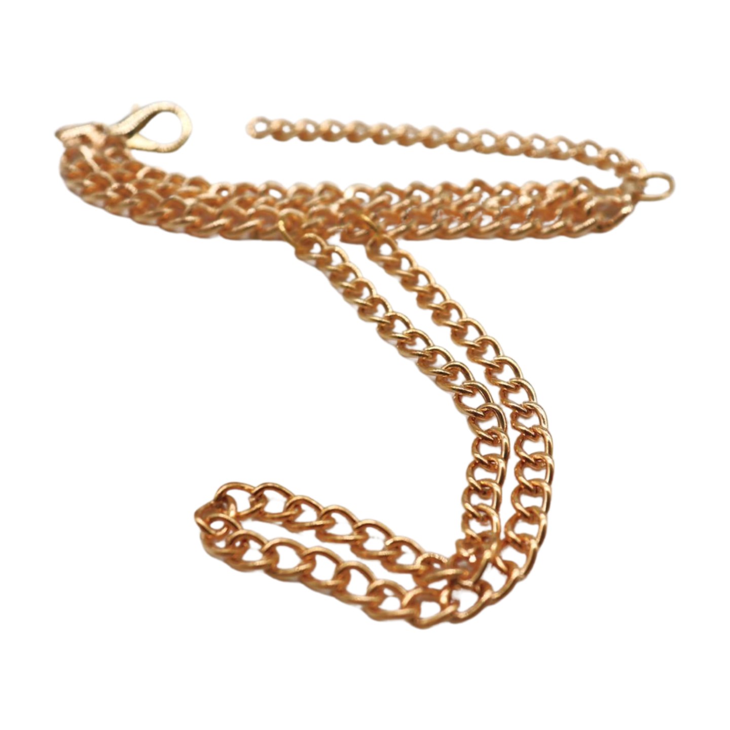 Women Gold Metal Chain 2 Rows Bracelet Connected Ring Day Night Stylish ...