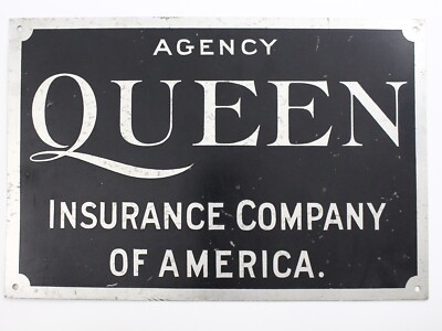 Agency Queen Insurance Company of America Metal Sign | eBay