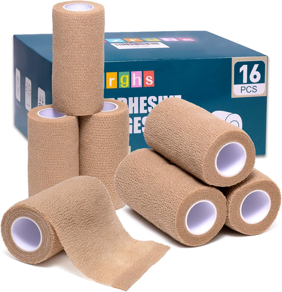 Self Adhesive Bandage Wrap, 16 Pack, 4" X5 Yards, Elastic Cohesive Bandage, Stre 313036688662| eBay
