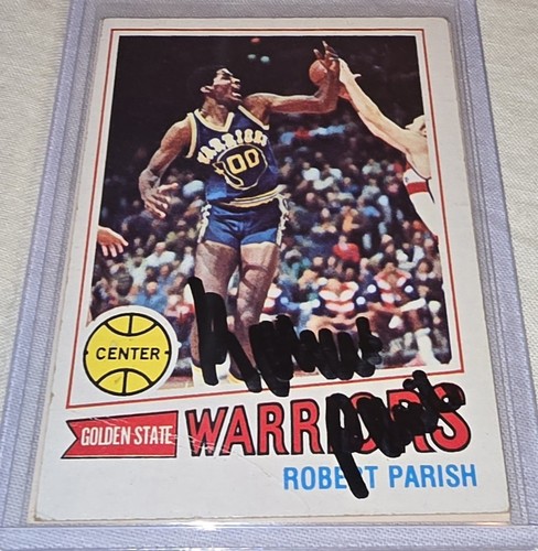 Robert Parish 1977 Topps RC Rookie Auto Autograph Signed Boston Celtics ...