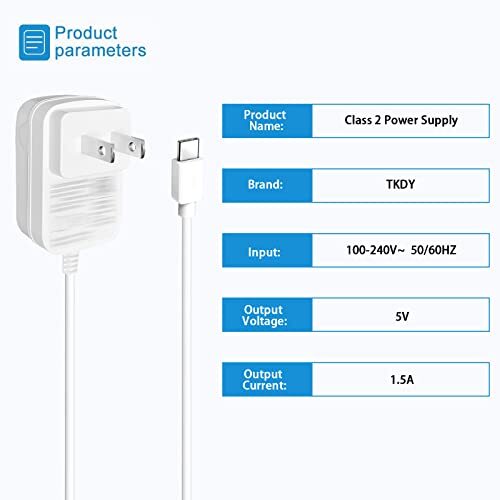 5V 1.5A USB C and Micro USB Port Power Supply 5 Volts Wall Charger ...