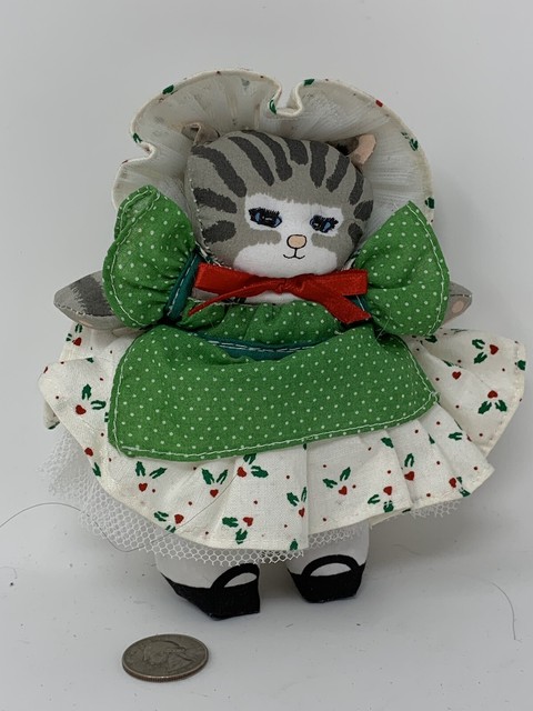 Vtg Applause Dustyn Schear Dollycats Christmas Plush Cloth Stuffed Toy ...