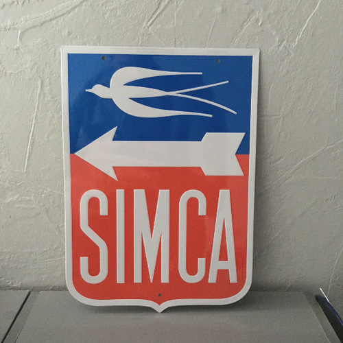 Simca metal sign french car vintage automobile 2505221 | eBay