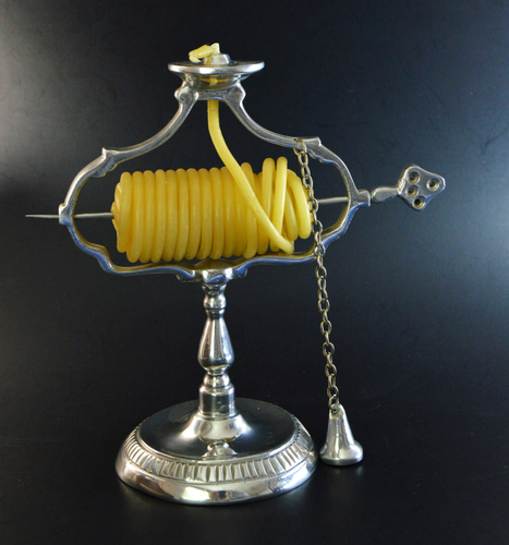 Vintage Art Deco Silver Wax Jack w Coiled Wax Taper, seals letters ...