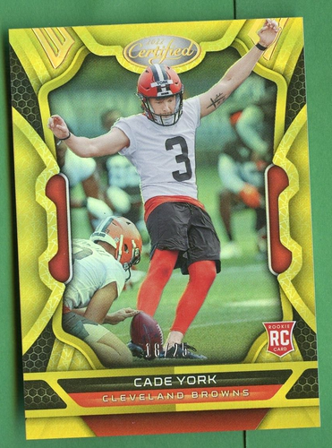 CADE YORK 2022 CERTIFIED FOOTBALL MIIRROR GOLD ROOKIE CARD /25 ...