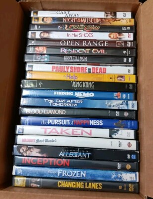 BOX of 20 DVDS- SEE PICTURE FOR TITLES- GOOD TO VERY GOOD PREOWNED MIX ...