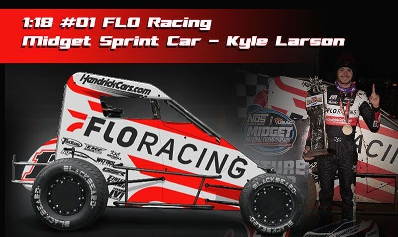 KYLE LARSON 2022 FLORACING #01 MIDGET SPRINT CAR 1/18 ACME IN STOCK | eBay