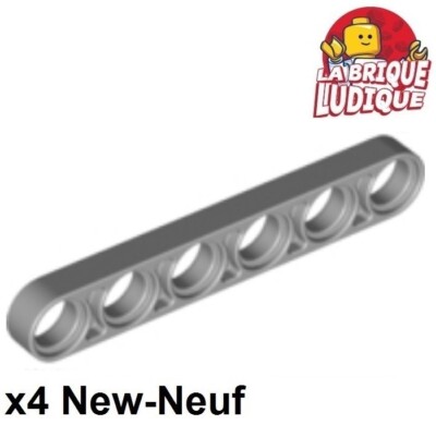 Lego Technic 4x Liftarm 1x6 thin mince gris/light bluish gray 32063 ...