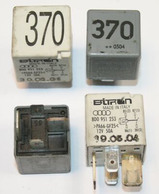 four = 4 x No 370 VW GOLF PASSAT AUDI 12V RADIATOR FAN RELAY 8D0 951 ...