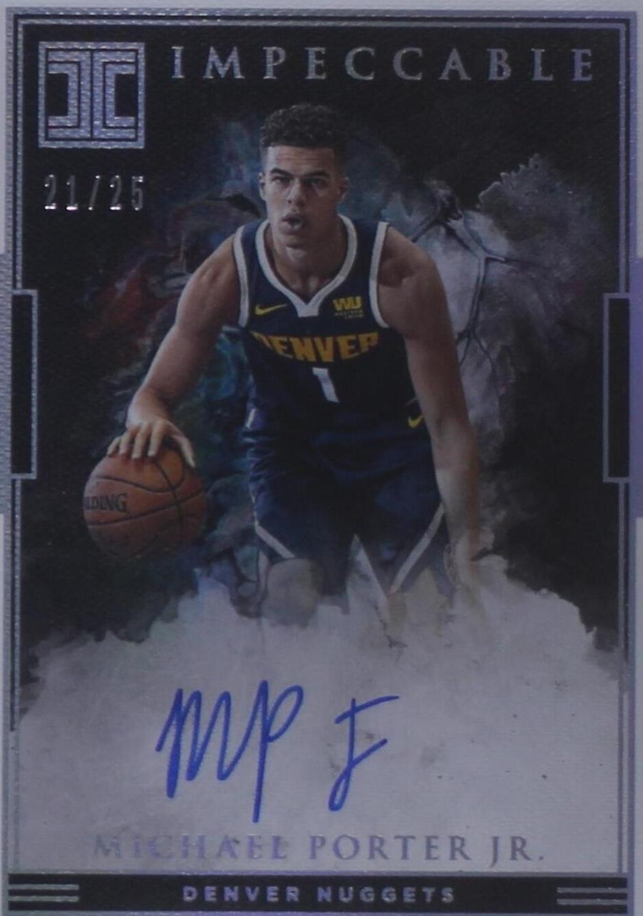 2018-19 Panini Impeccable - Impeccable Rookie Signatures Michael Porter ...
