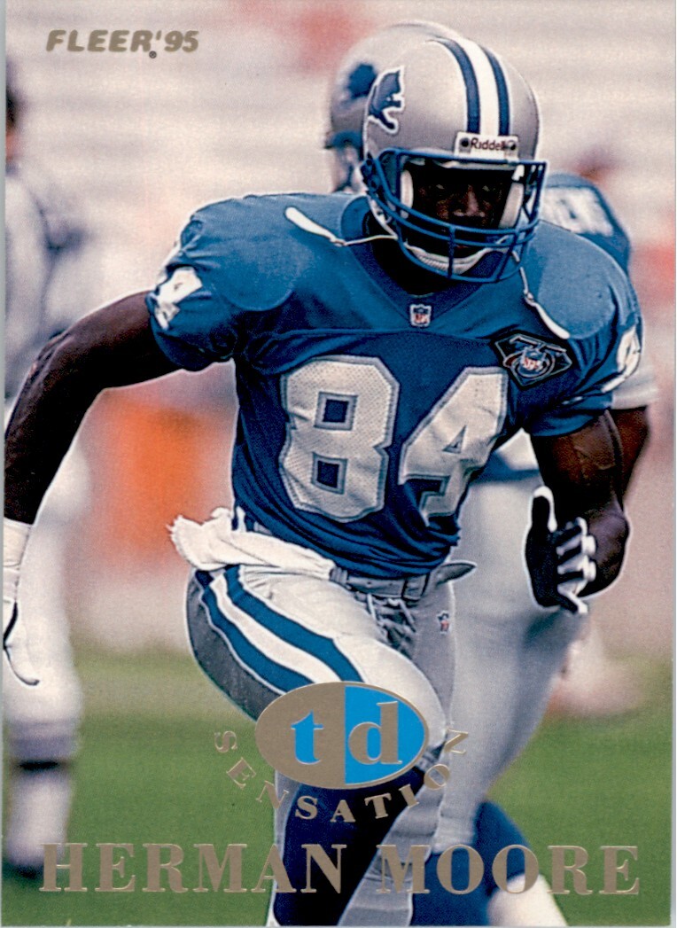 1995 Fleer TD Sensations Insert #4 Herman Moore Detroit Lions | eBay