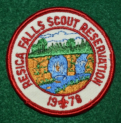 BOY SCOUT CAMP PATCH - 1978 RESICA FALLS | eBay