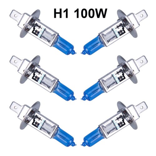 3Pair 12V H1 LED 100W Xenon White 6000k Halogen Car Head Light Lamp ...