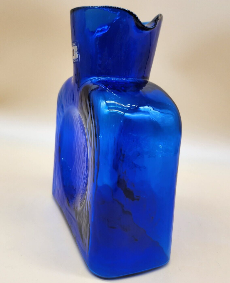 Vintage BLENKO Handcraft/Hand Made Cobalt blue Pitcher/Vase, Highly ...