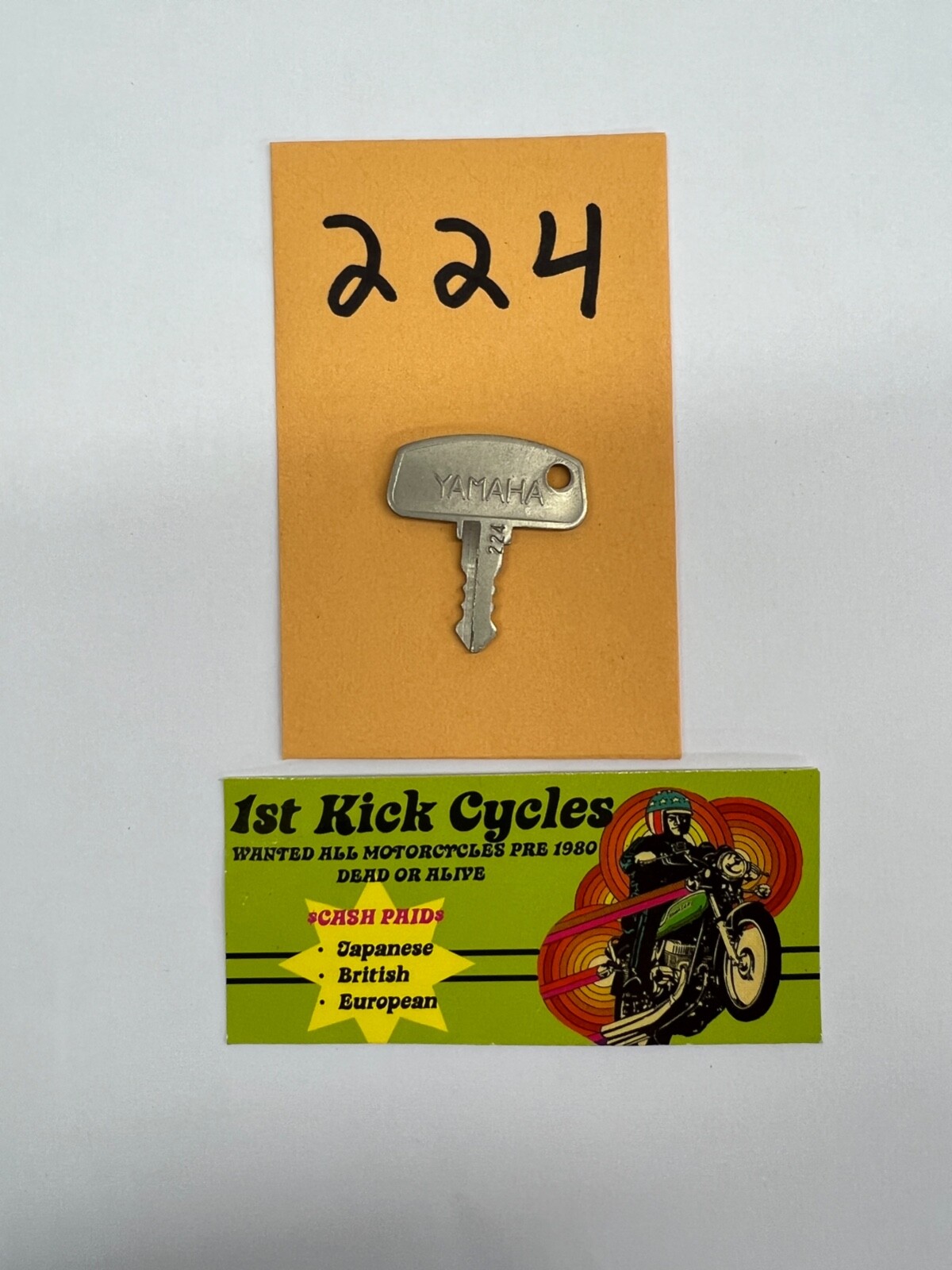 NOS YAMAHA MOTORCYCLE KEY GENUINE JAPAN ORIGINAL OEM PRE CUT # 224 | eBay