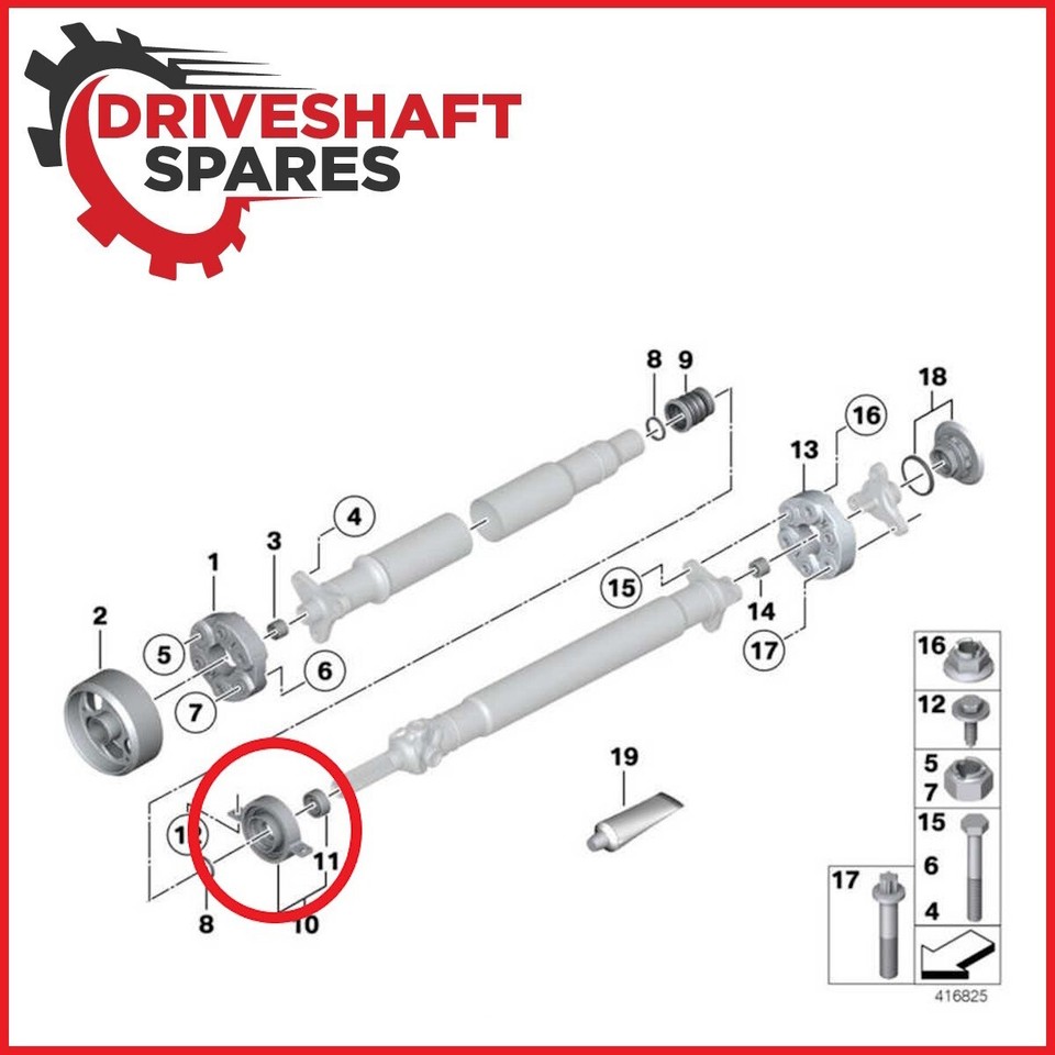 BMW X1 F30 E92 E91 E90 E87 E84 Center Support Carrier Bearing ...