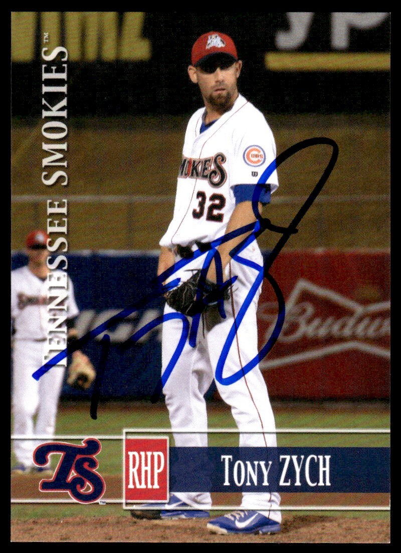 2014 Grandstand Tennessee Smokies Tony Zych Auto #32 Signed | eBay