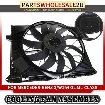 Radiator Cooling Fan Assembly 1645000093 for Mercedes Benz X164 W251 ...