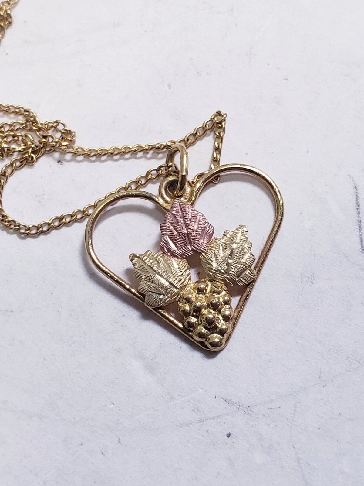 Landstrom's® 10K -12k Black Hills Gold Heart Pendant… - Gem