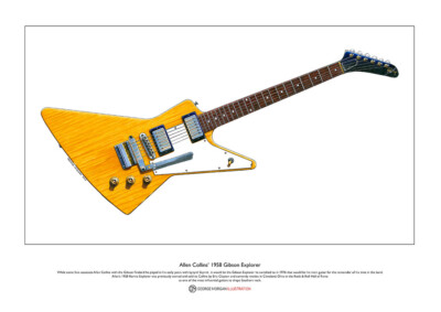 Allen Collins Gibson Explorer Limited Edition Fine Art Print A3 size | eBay
