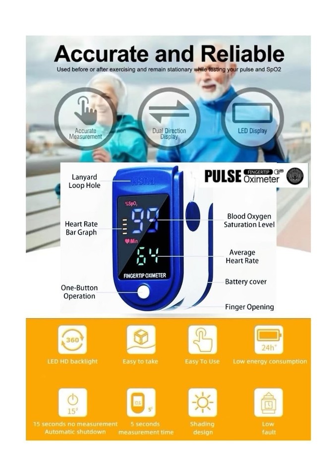 Finger Tip Pulse Oximeter LED Blood Glucose Meter For Hospital ...