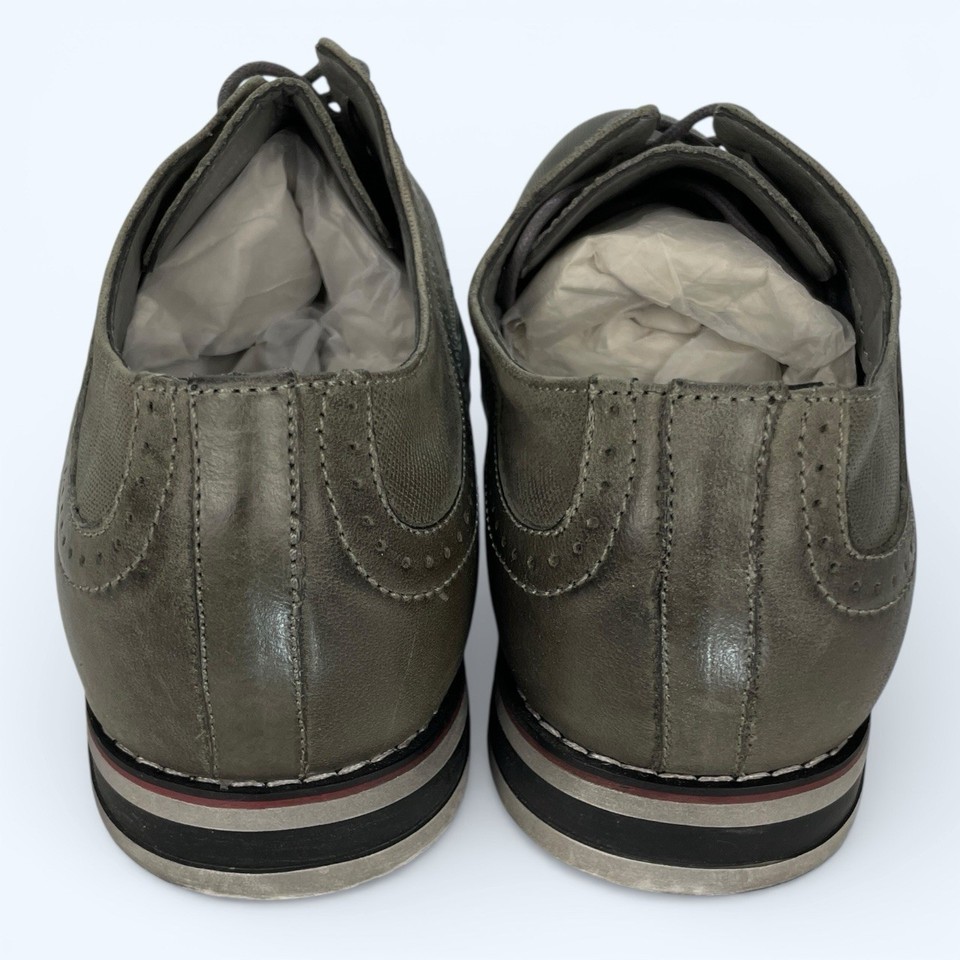 Alpine Swiss Double Diamond Men's Saffino leather Lace up Oxford Colt ...