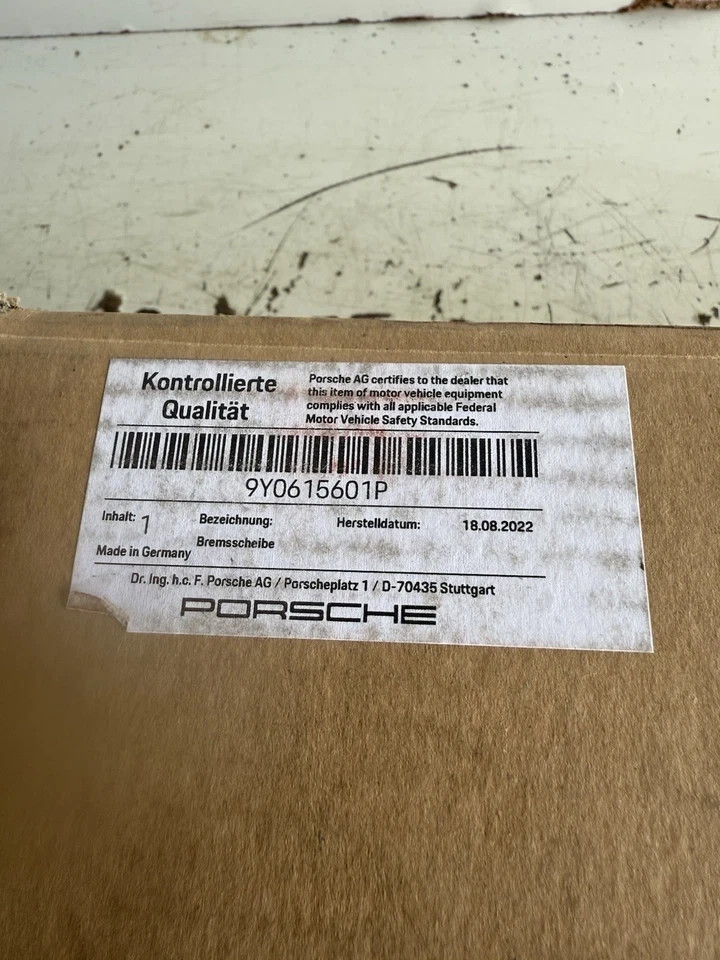 2019-2023 Porsche Cayenne Front Left Brake Disc Rotor 9Y0 615 601 P OEM ...