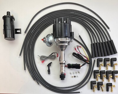 BUICK 300 340 350 Small Female cap HEI Distributor + 45k Coil + BLACK ...