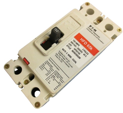 Eaton HFD2150 HFD 65K Molded Case Circuit Breaker 2P 150A Style ...