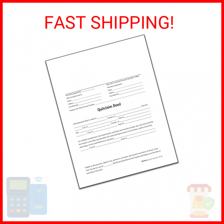 Adams Quitclaim Deed, Forms and Instructions (LF298) , White | eBay