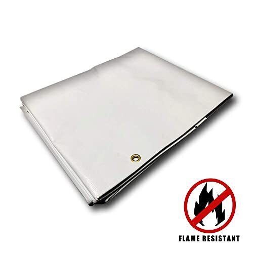 Certified Flame Retardant HD White Tarp Canopy 3ply Tarp Fire Retardant ...