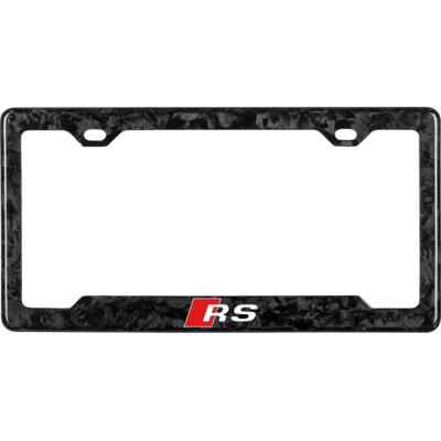 RS AUDI 100% REAL FORGED CARBON FIBER CAR LICENSE PLATE FRAME | eBay