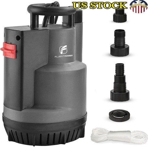 Submersible Sump Pump 1/2 HP 2500 GPH Auto Manual Switch Heavy Duty ...