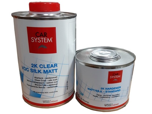 1.5 liter set of 2K car system silk matte silk matte clear paint car ...