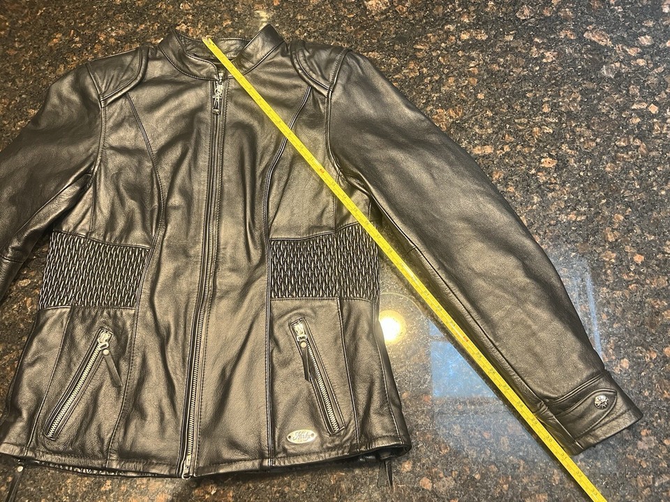 Harley Davidson Women’s AMELIA Leather Jacket Rhinestones Large MINT ...