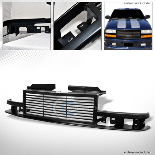 Fits 98-04 Chevy S10 Blazer/Truck Matte Blk Horizontal Front Bumper ...