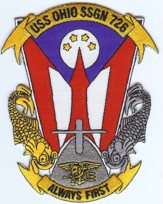USS Ohio SSGN 726 - Always First - 4.5 x 5.5 inch FE - BC Patch c6780 ...