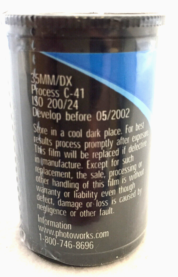 Photoworks 200 & 400 ISO 35mm 24 Exposure Film Sealed Note: Develop By ...