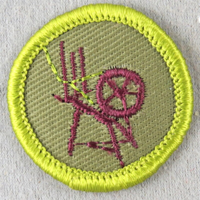 TEXTILES 1961-1968 Type F Rolled Edge Khaki Twill Merit Badge | eBay
