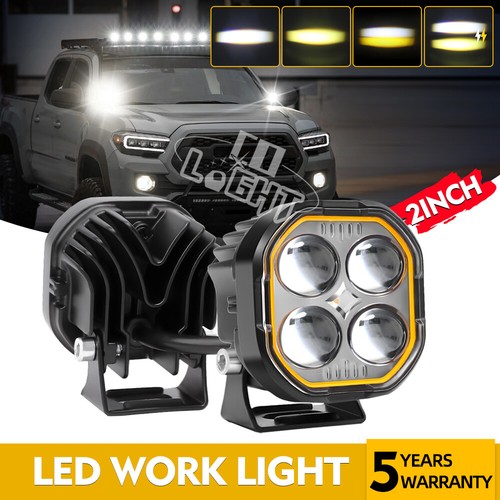 2" inch Square LED Work Light Driving Spot Fog Lamp Strobe Yellow White ...