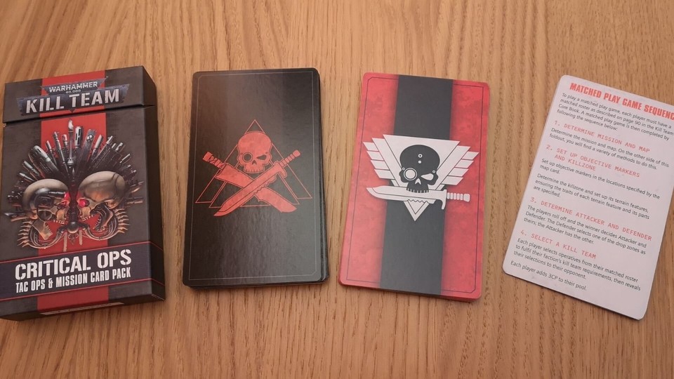 Warhammer Kill Team Critical Ops Tac Ops Mission Card Pack 2022 - Used ...