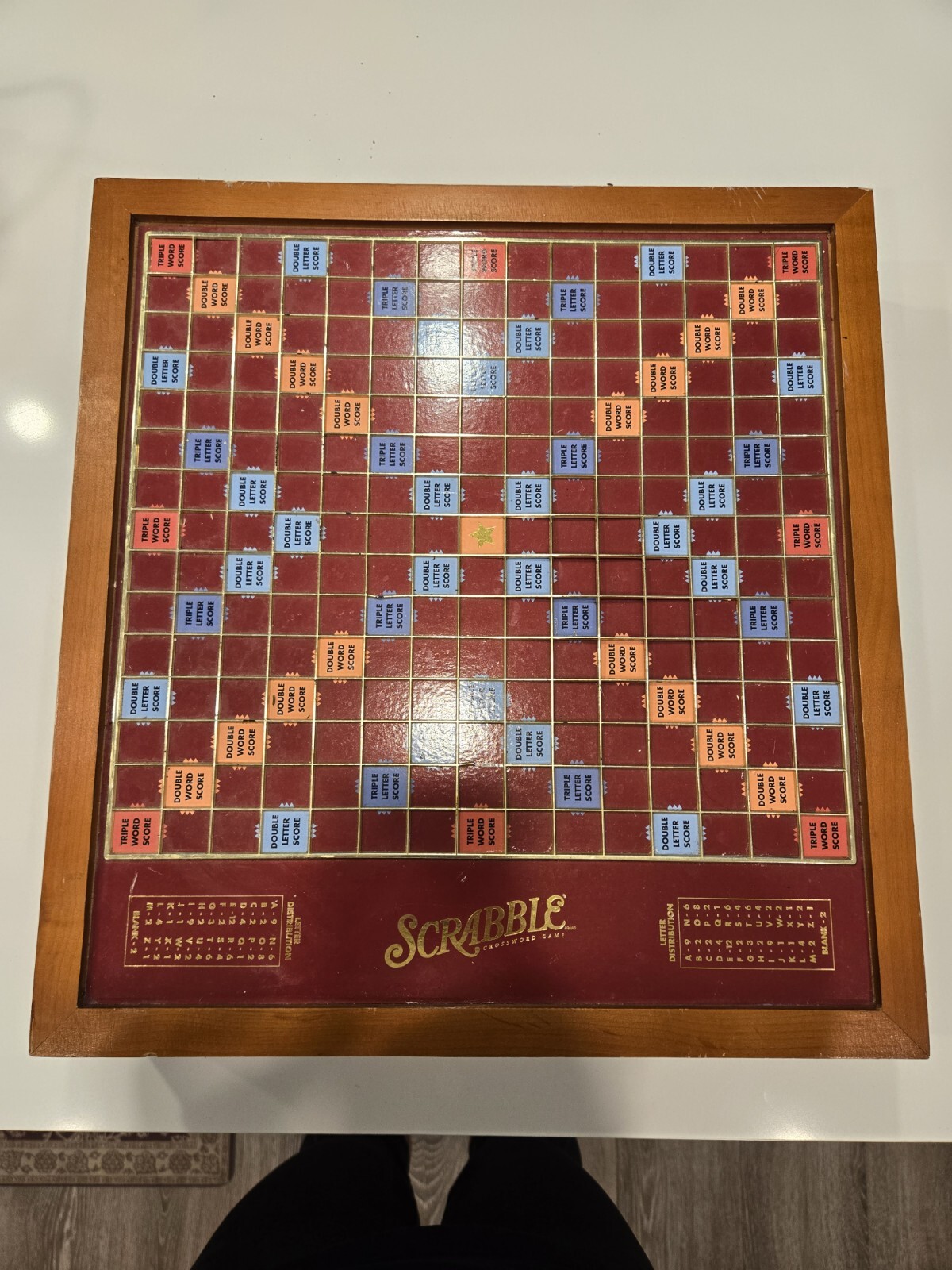 Hasbro Scrabble Vintage Wooden Box Board Game Set-Incomplete- See ...