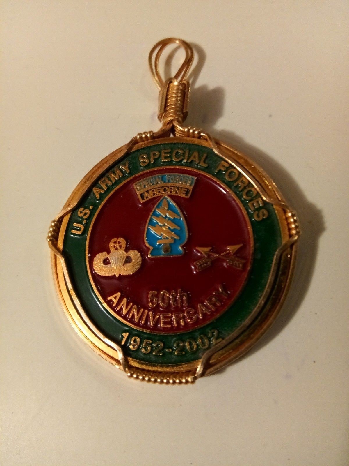 50th Anniversary U.S. Army Special Forces Pendant Colonel Aaron Bank | eBay