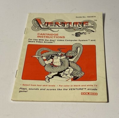Coleco Venture Cartridge Game Instructions # 78087A | eBay