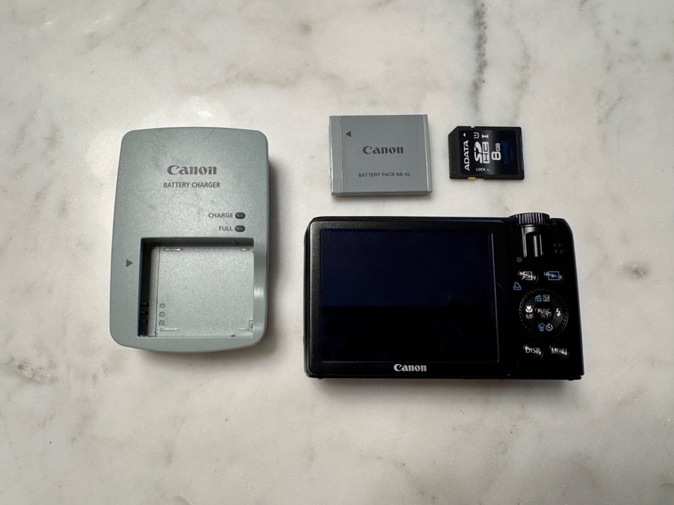 Canon PowerShot S90 10.0MP Compact Digital Camera Black + Charger & Memory Card | eBay