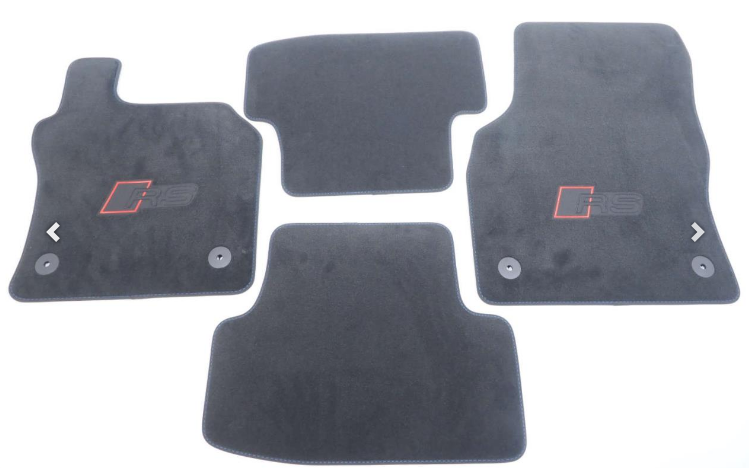 Genuine Audi 8Y RS3 "RS Design" Floor Mats Black/RED, GREEN OR BLUE ...