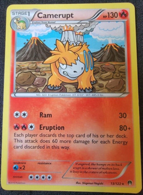 Camerupt 13/122 XY: Breakpoint Set Pokemon Trading Cards TCG Game Rares ...